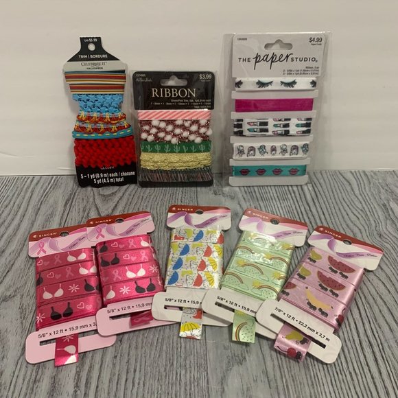 Singer | Office | Ribbon Lot Mix Singer Paper Studio Glam Lace Satin ...
